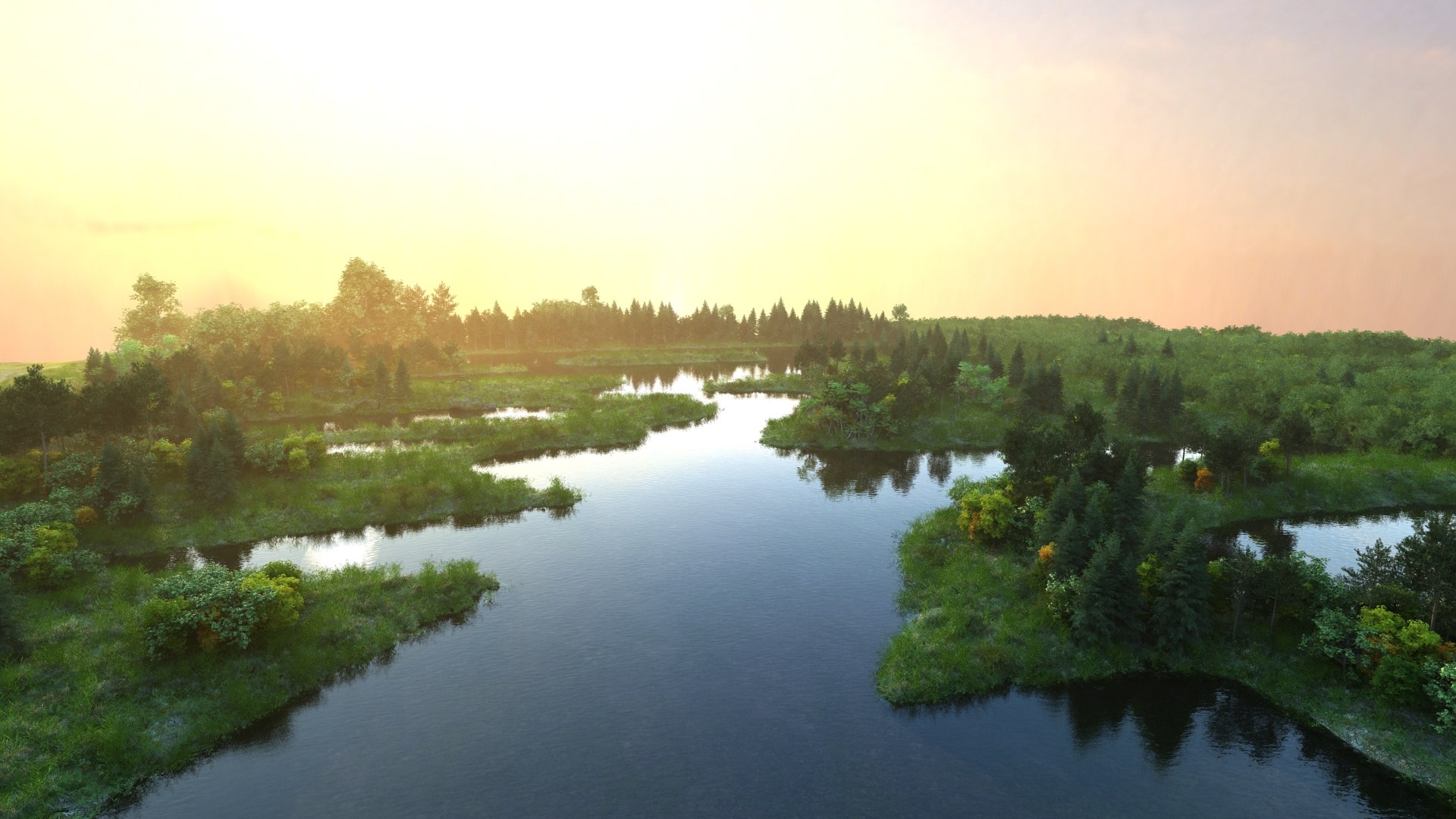 River Stream Water Wetland Model - TurboSquid 2225093