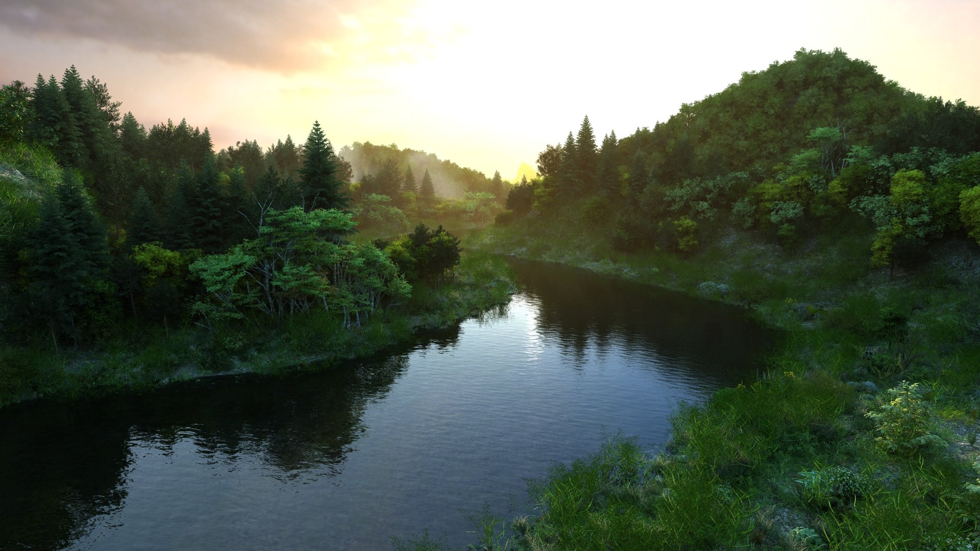 River Stream Water Wetland Model - TurboSquid 2225093