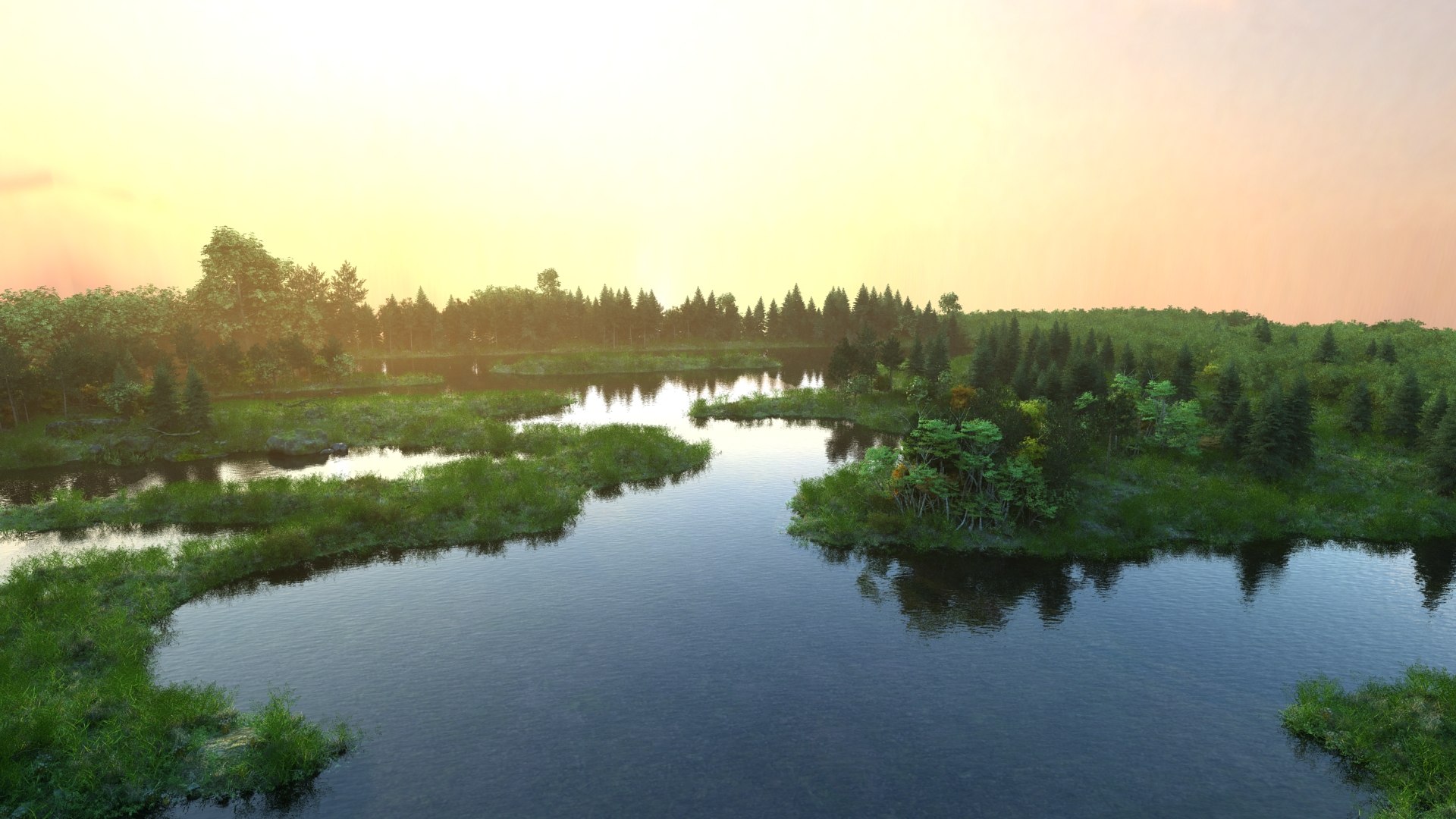 River Stream Water Wetland Model - TurboSquid 2225093