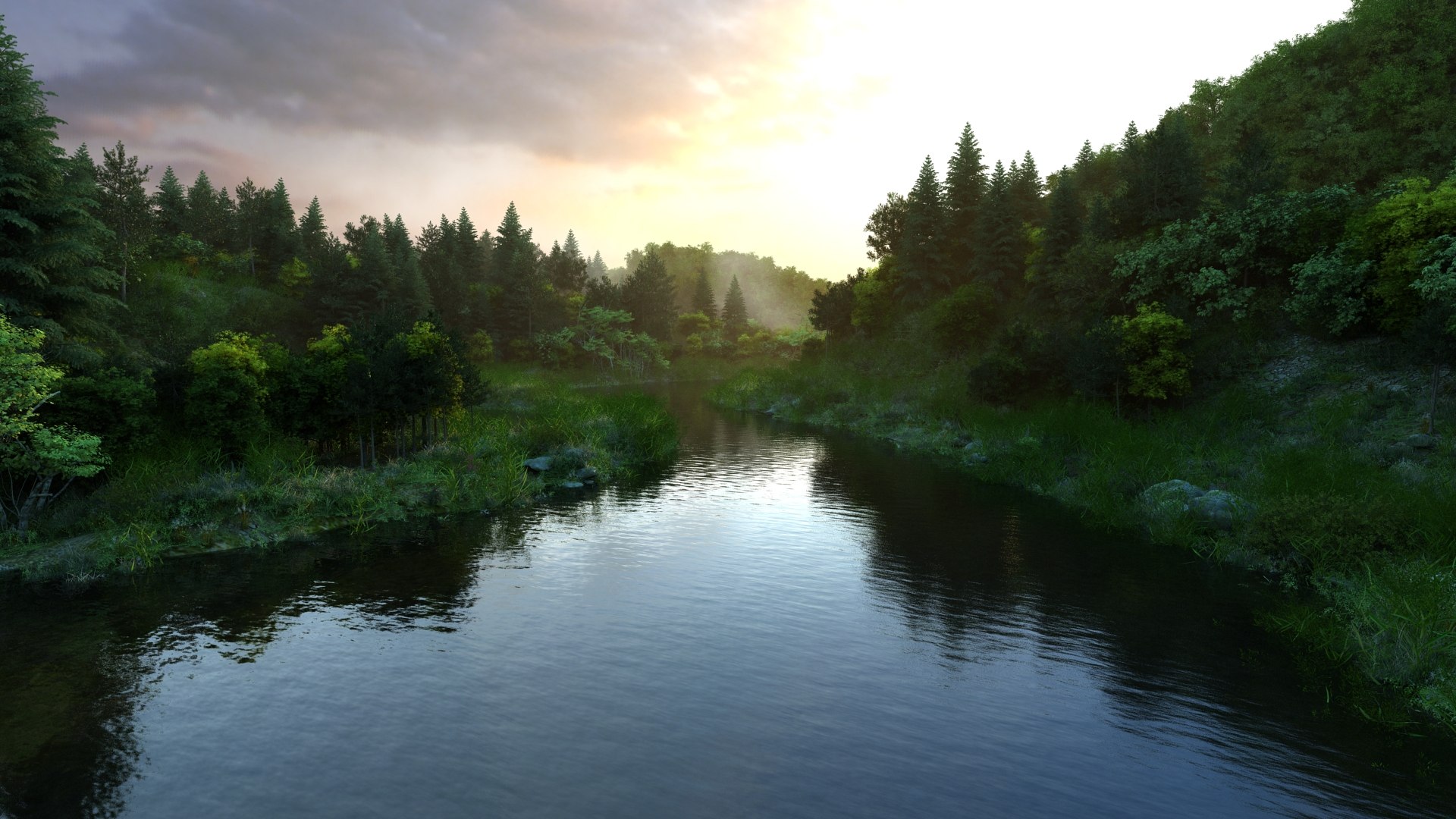 River Stream Water Wetland Model - TurboSquid 2225093