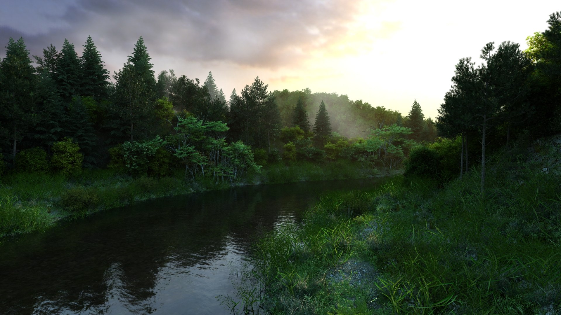 River Stream Water Wetland Model - TurboSquid 2225093