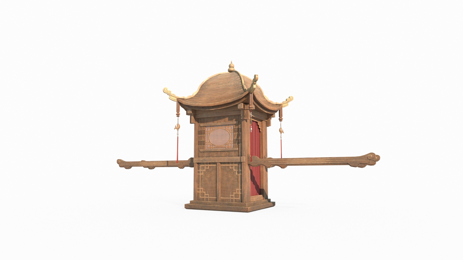 Ancient Asian Human Sedan Chair 3D Model - TurboSquid 2119074