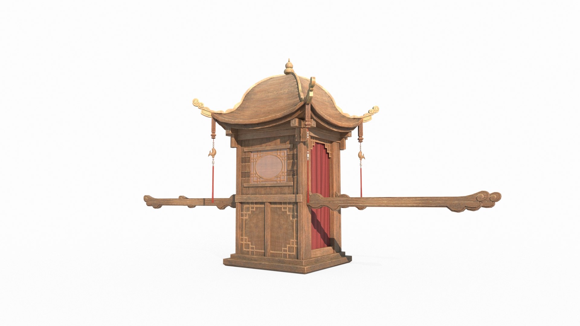 Ancient Asian Human Sedan Chair 3D Model - TurboSquid 2119074