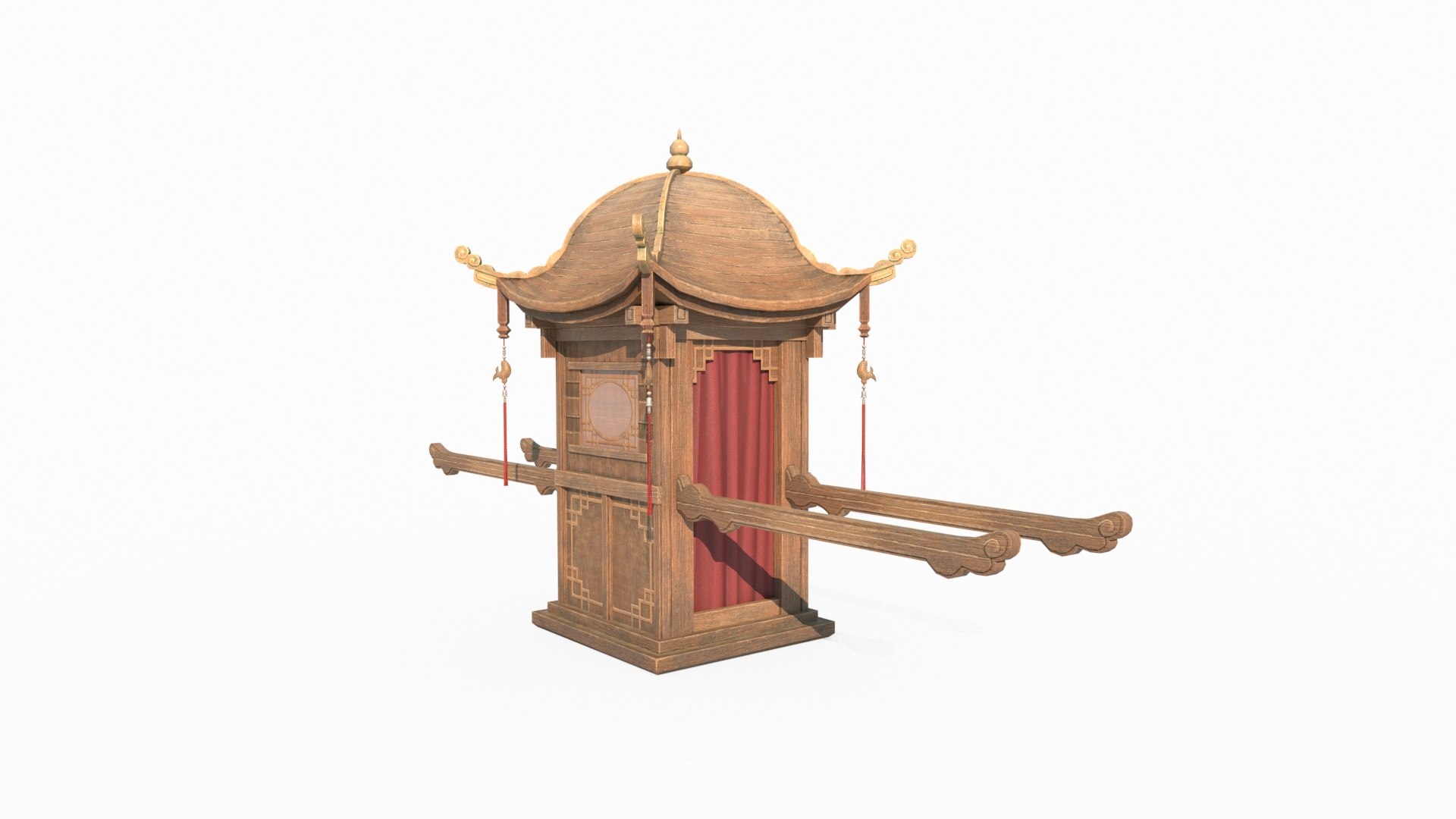 Ancient Asian Human Sedan Chair 3D Model - TurboSquid 2119074