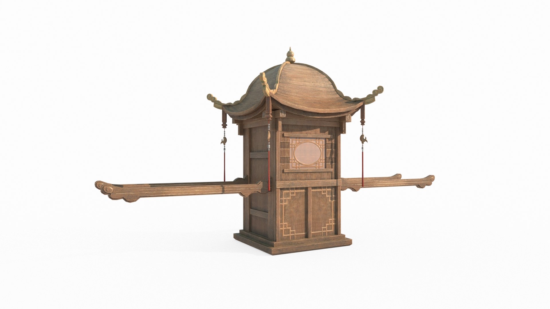 Ancient Asian Human Sedan Chair 3D Model - TurboSquid 2119074