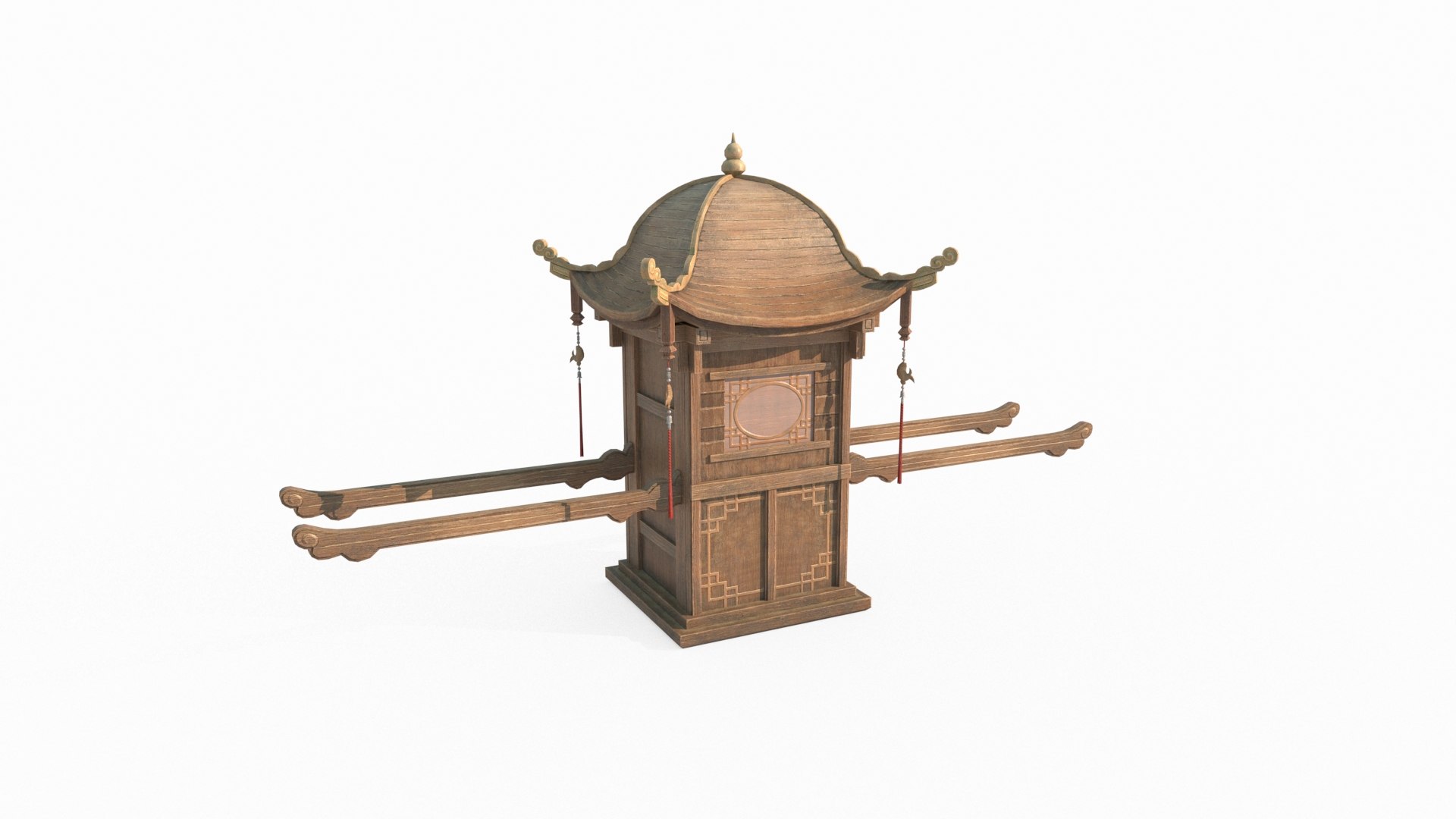 Ancient Asian Human Sedan Chair 3D Model - TurboSquid 2119074