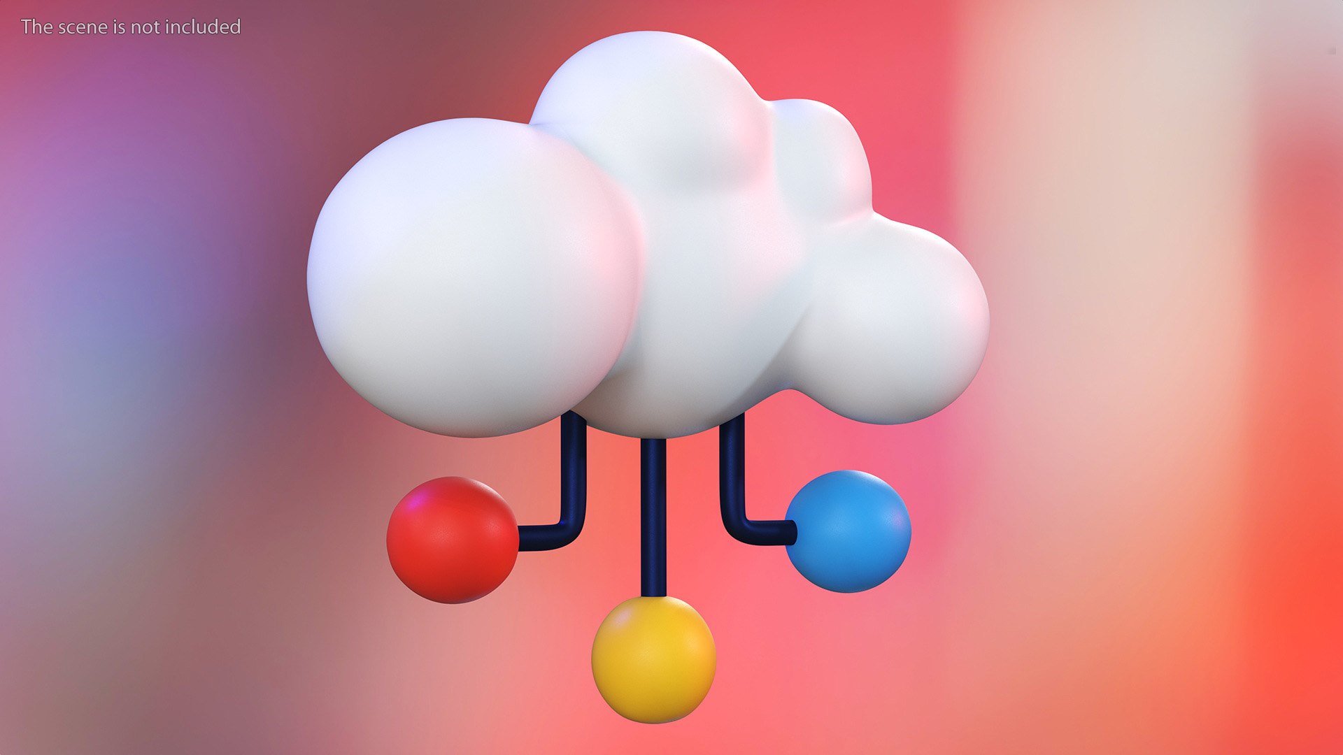 Cloud Database Concept Icon 3D Model - TurboSquid 2180141