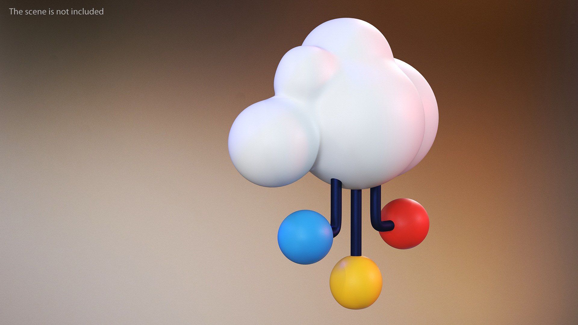 Cloud Database Concept Icon 3D Model - TurboSquid 2180141