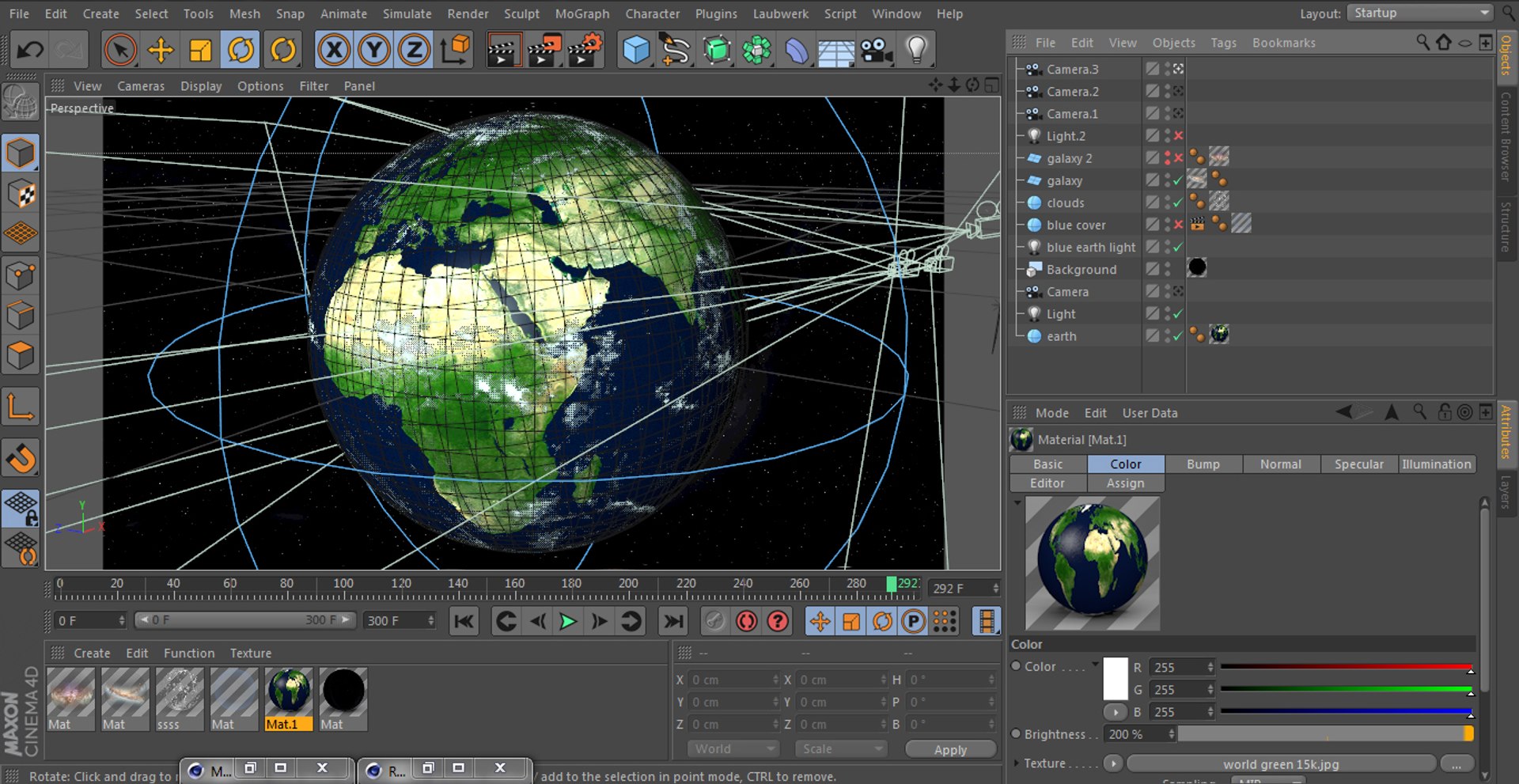 C4d Earth Maps