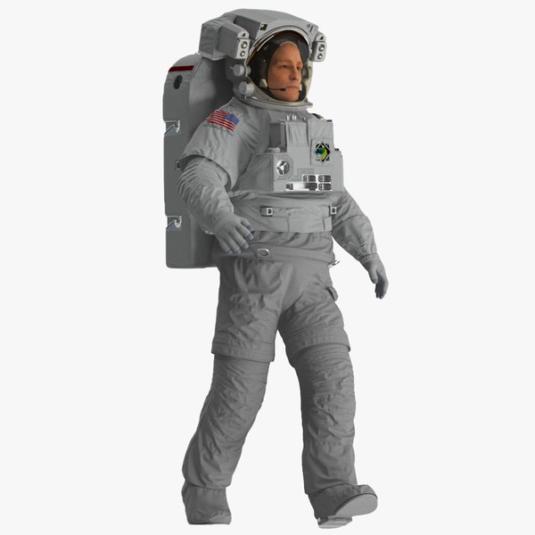 modelo 3d Traje de movilidad extravehicular de astronauta de la NASA preparado para Maya ...
