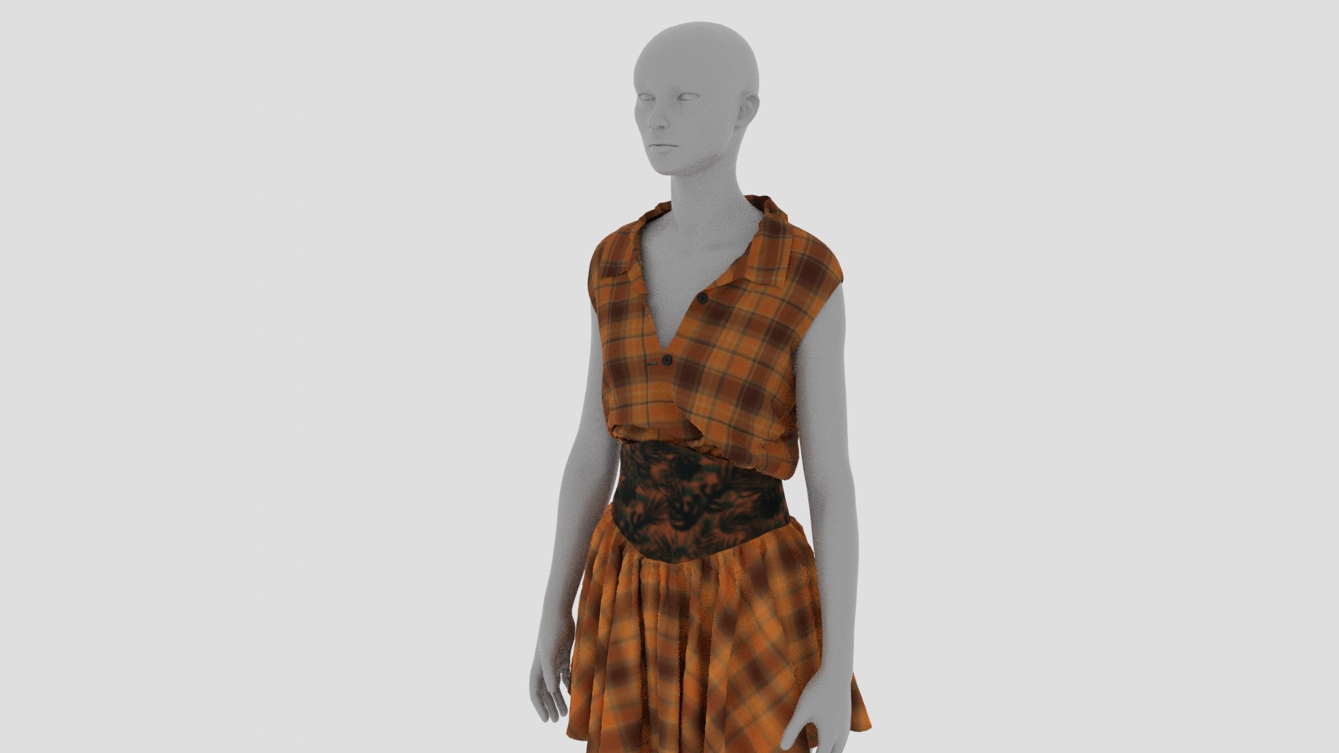Womens Dress - Female Outfit Clothes 3D Model - TurboSquid 2007924