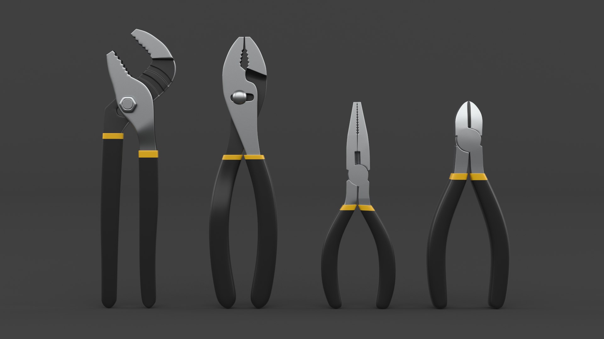 3D model Pliers Set - TurboSquid 2006119