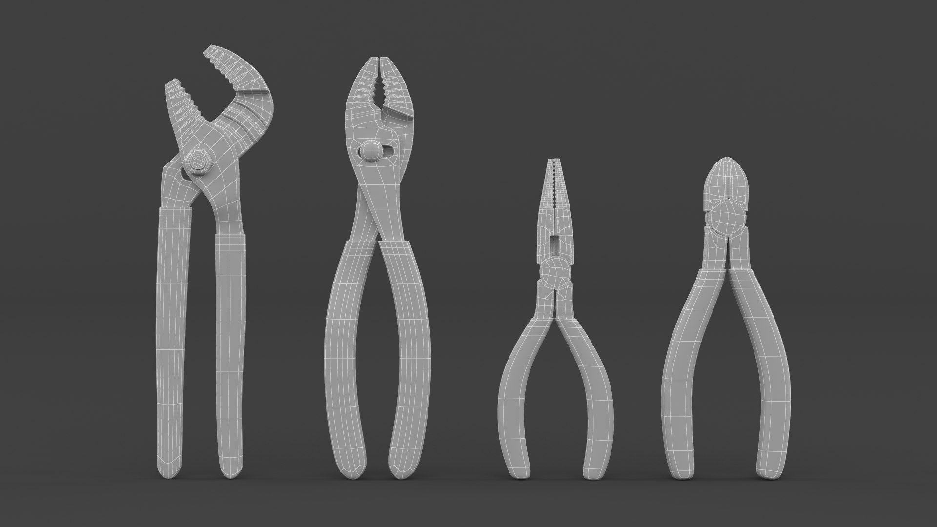 3D model Pliers Set - TurboSquid 2006119
