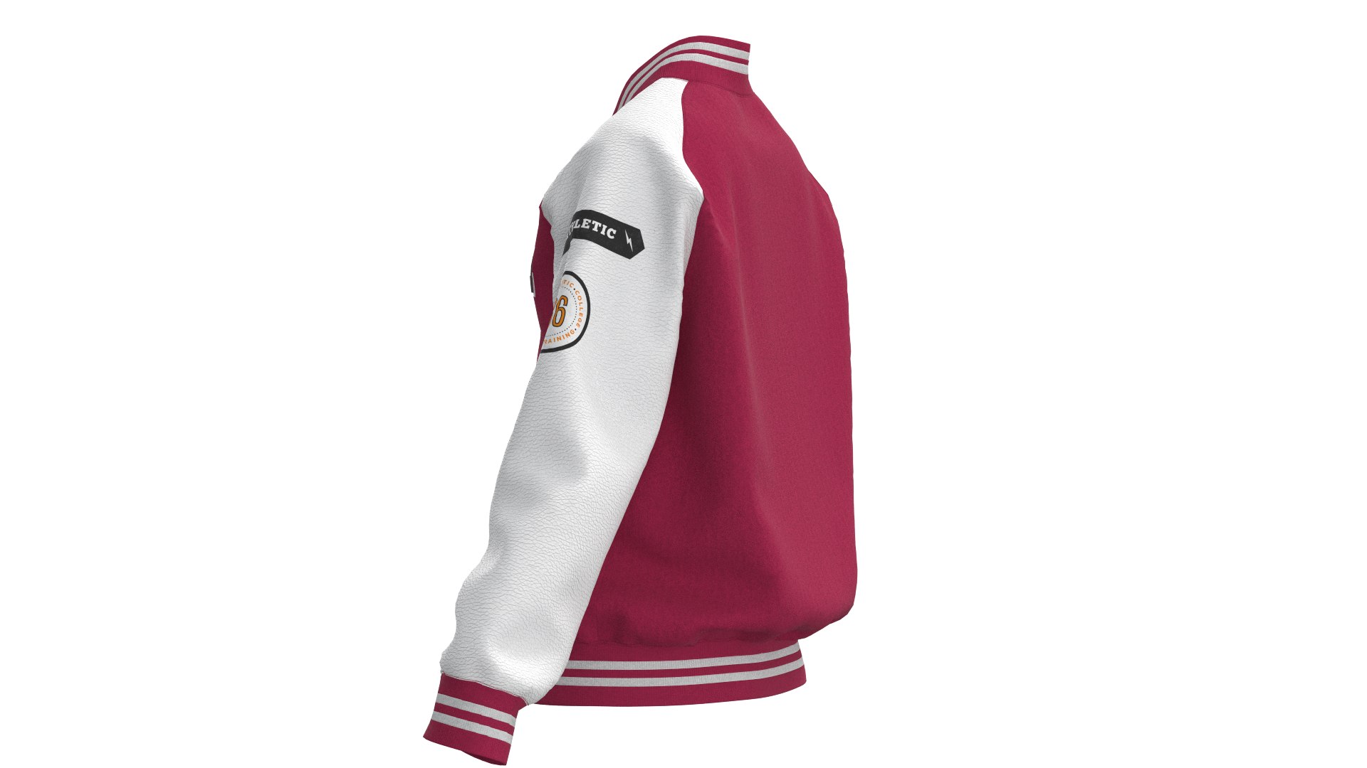 Female Raglan Varsity Jacket Model - TurboSquid 2200685