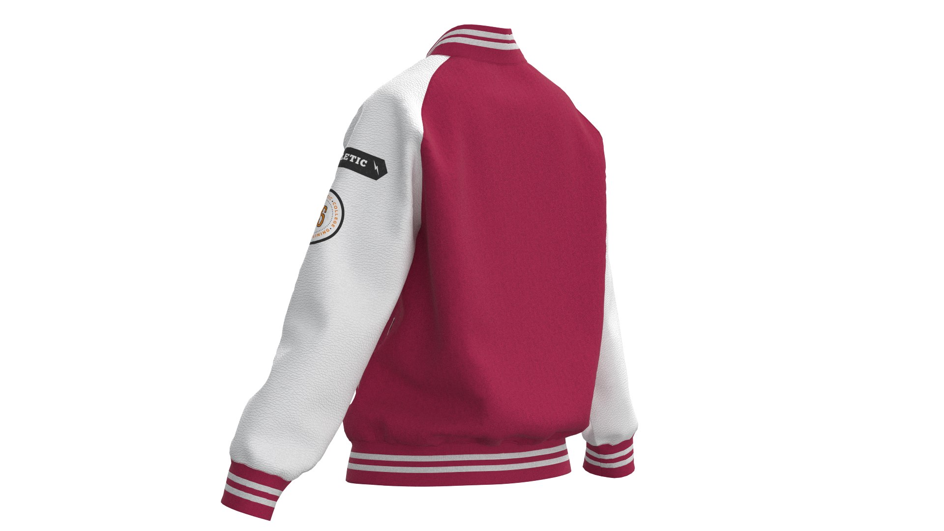 Female Raglan Varsity Jacket Model - TurboSquid 2200685