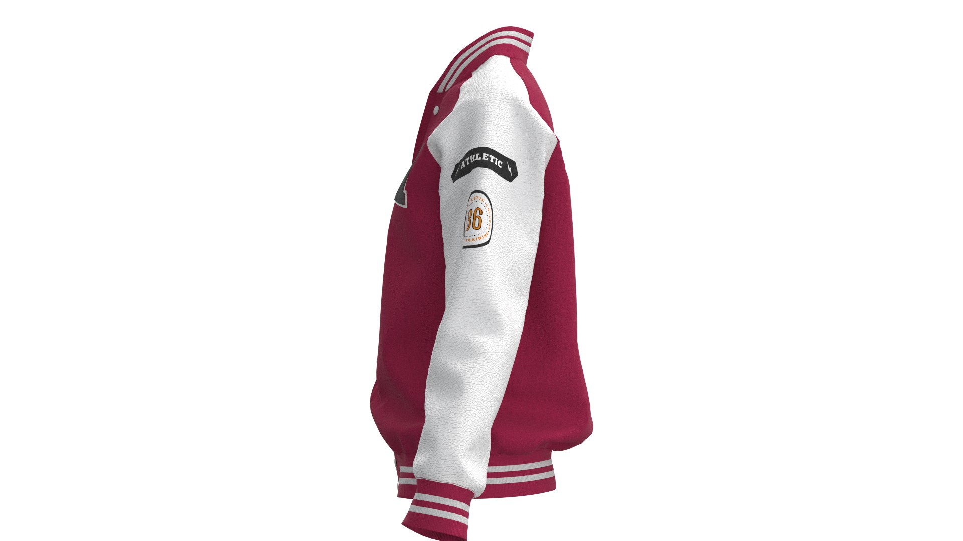 Female Raglan Varsity Jacket Model - TurboSquid 2200685