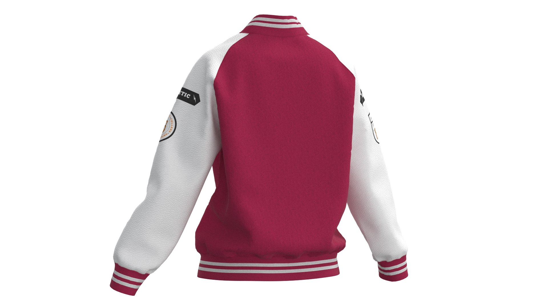 Female Raglan Varsity Jacket Model - TurboSquid 2200685