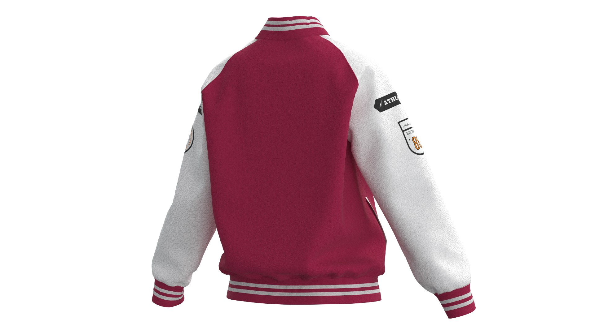 Female Raglan Varsity Jacket Model - TurboSquid 2200685