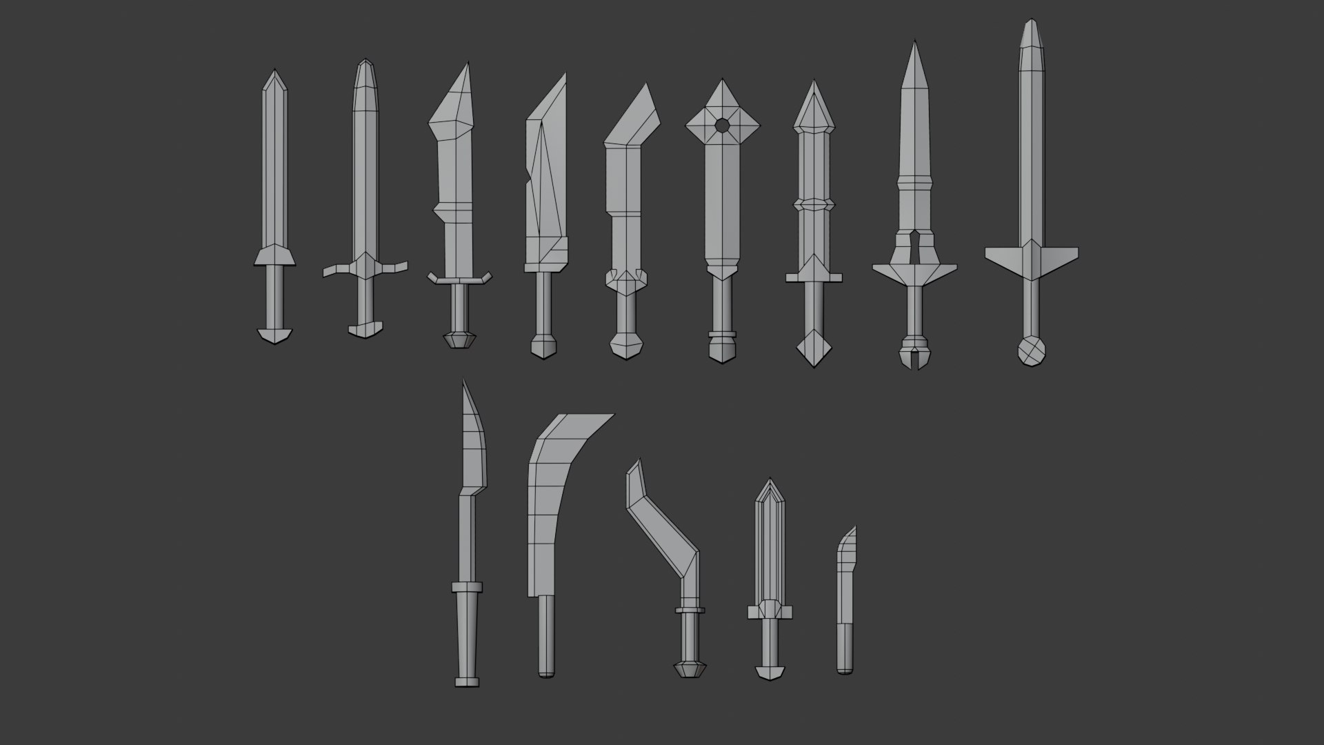 Medieval Weapons Pack Low-poly 3D Model 3D Model - TurboSquid 2323925