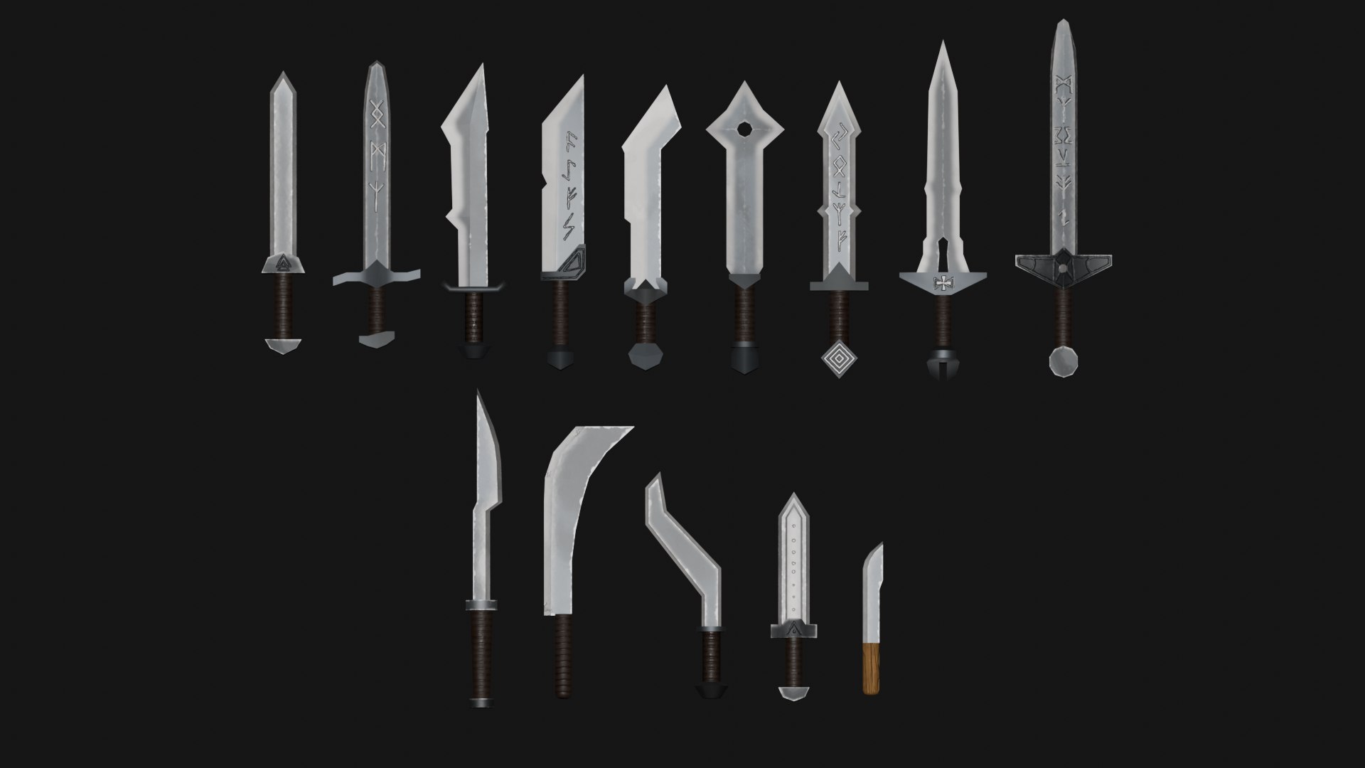 Medieval Weapons Pack Low-poly 3D Model 3D Model - TurboSquid 2323925