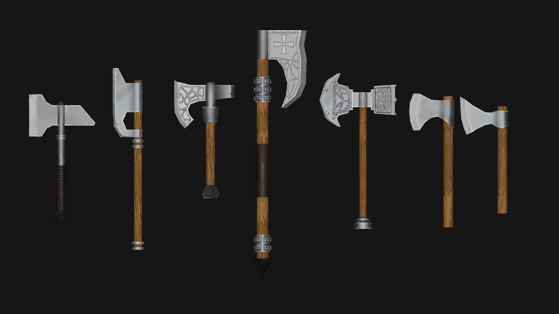 Medieval Weapons Pack Low-poly 3D Model 3D Model - TurboSquid 2323925