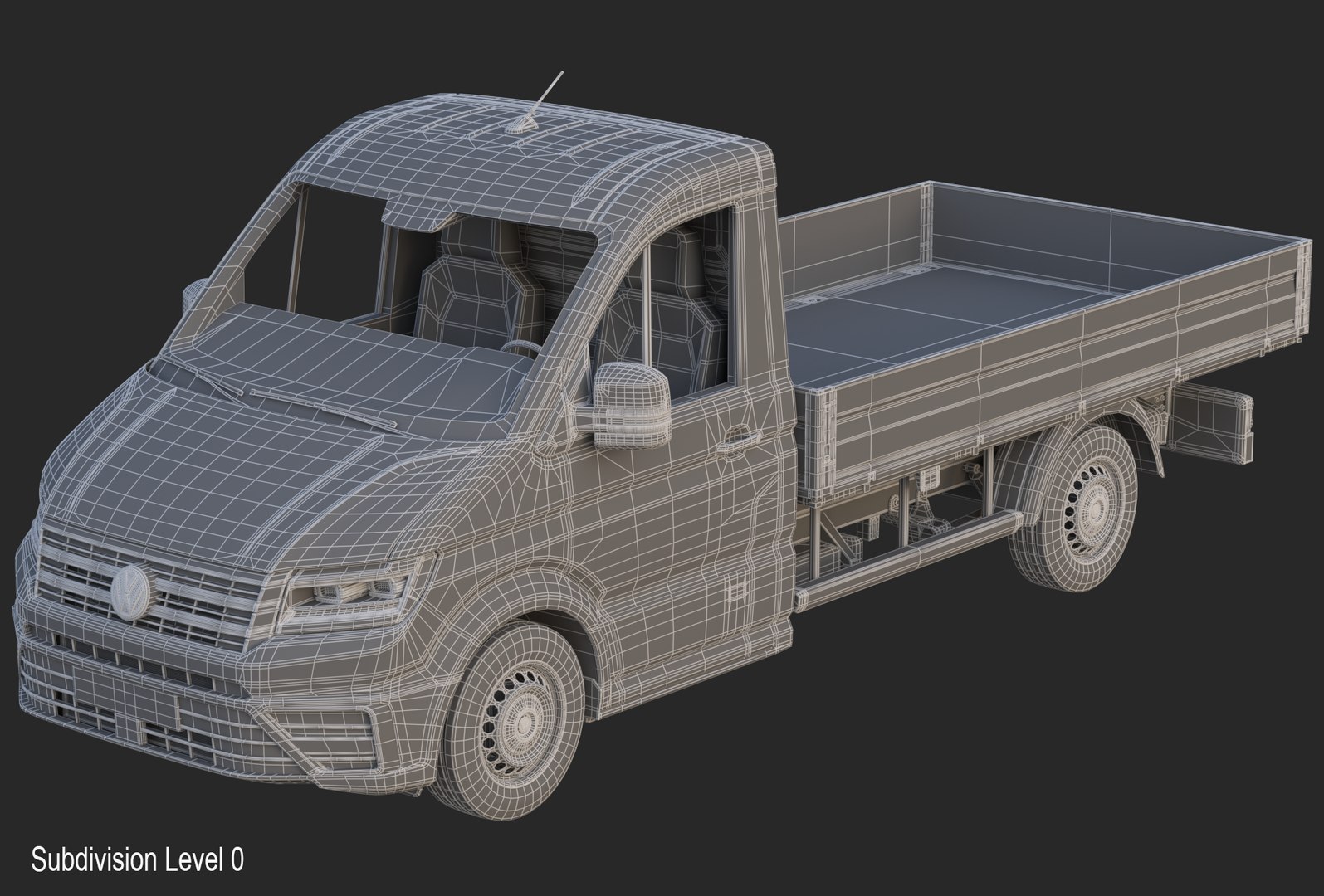 Volkswagen Crafter Single Cab 2017-2021 3D model - TurboSquid 1841632