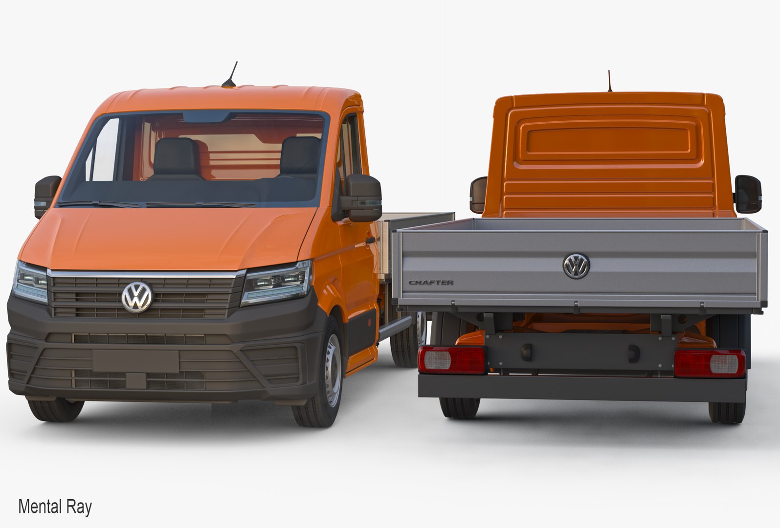 Volkswagen Crafter Single Cab 2017-2021 3D model - TurboSquid 1841632