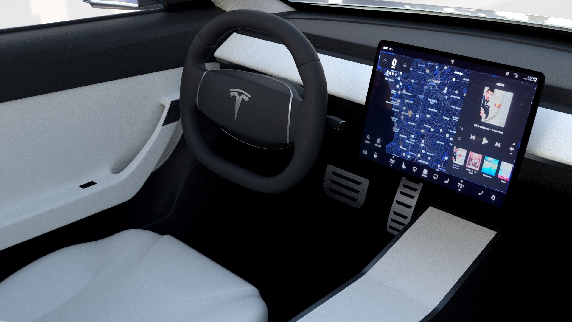 Pack 3 Tesla Interior Model - TurboSquid 1154206