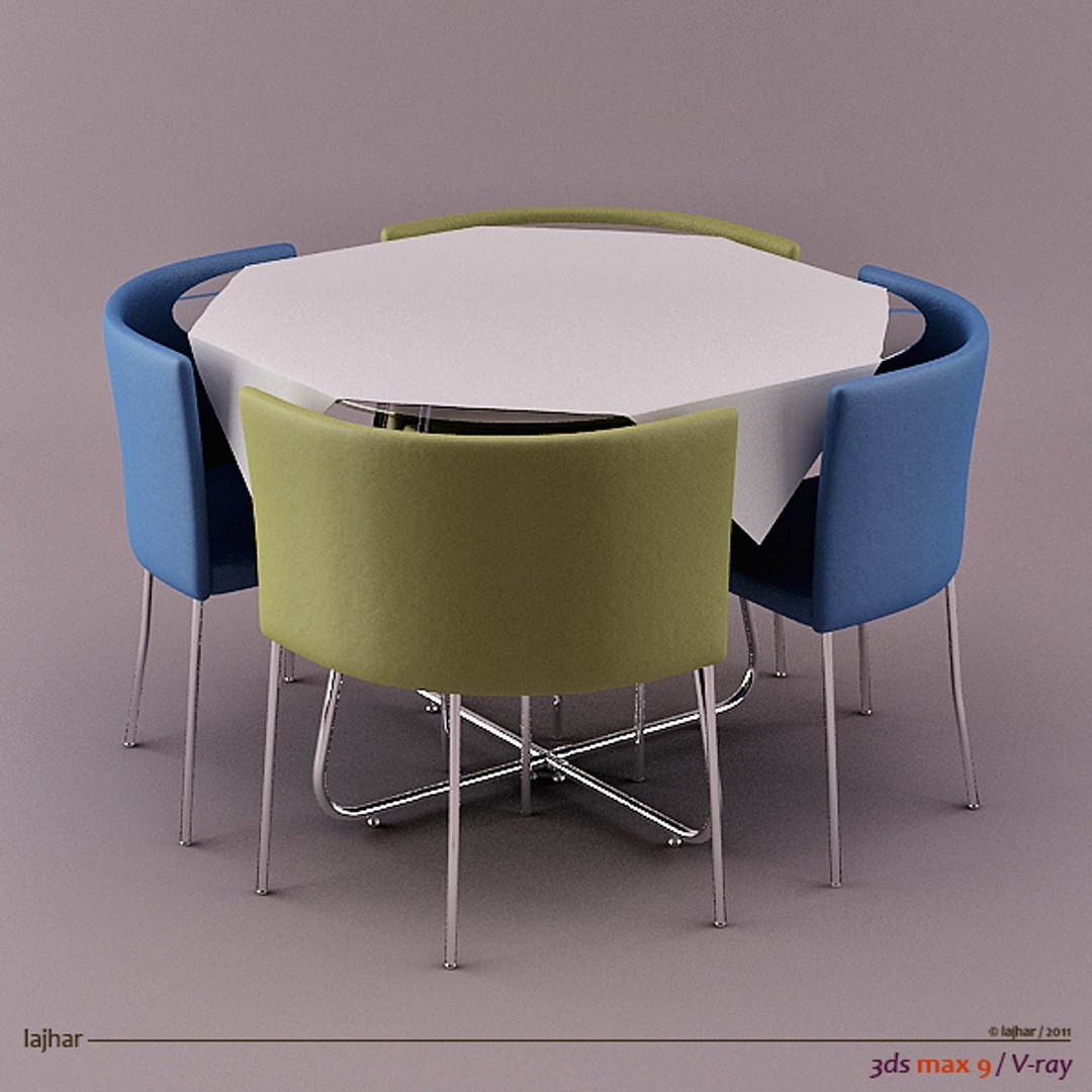 Lwo Architectural Visualization Chairs Table