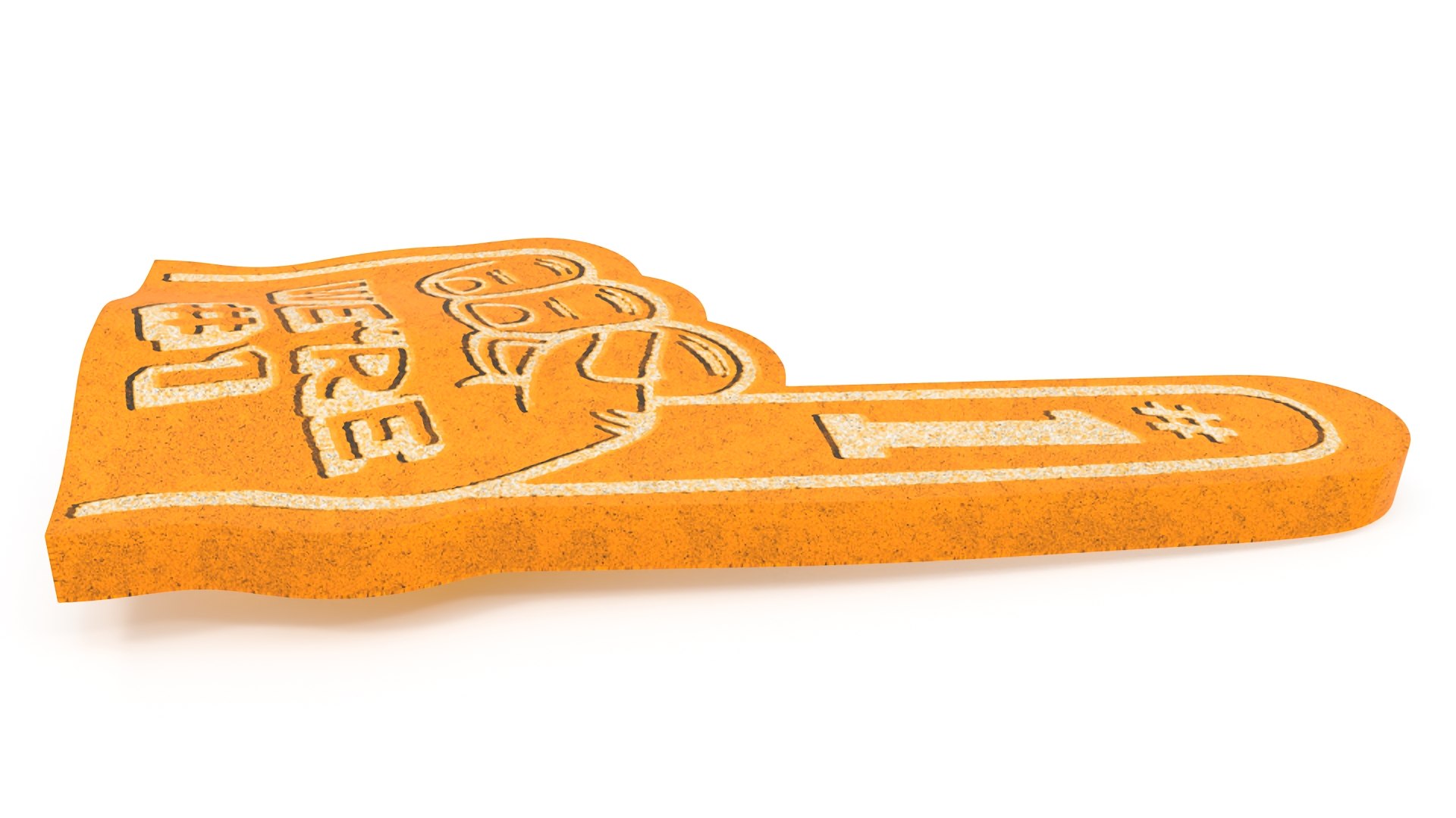 3D Foam Hand Yellow - TurboSquid 2277724