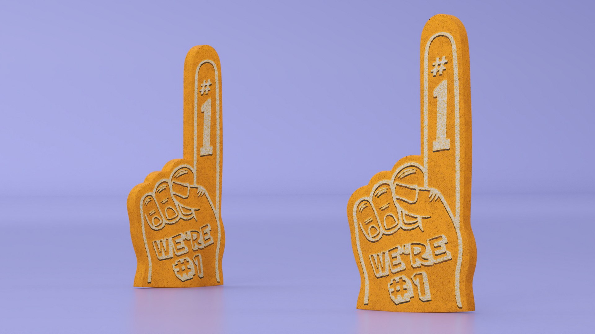 3D Foam Hand Yellow - TurboSquid 2277724