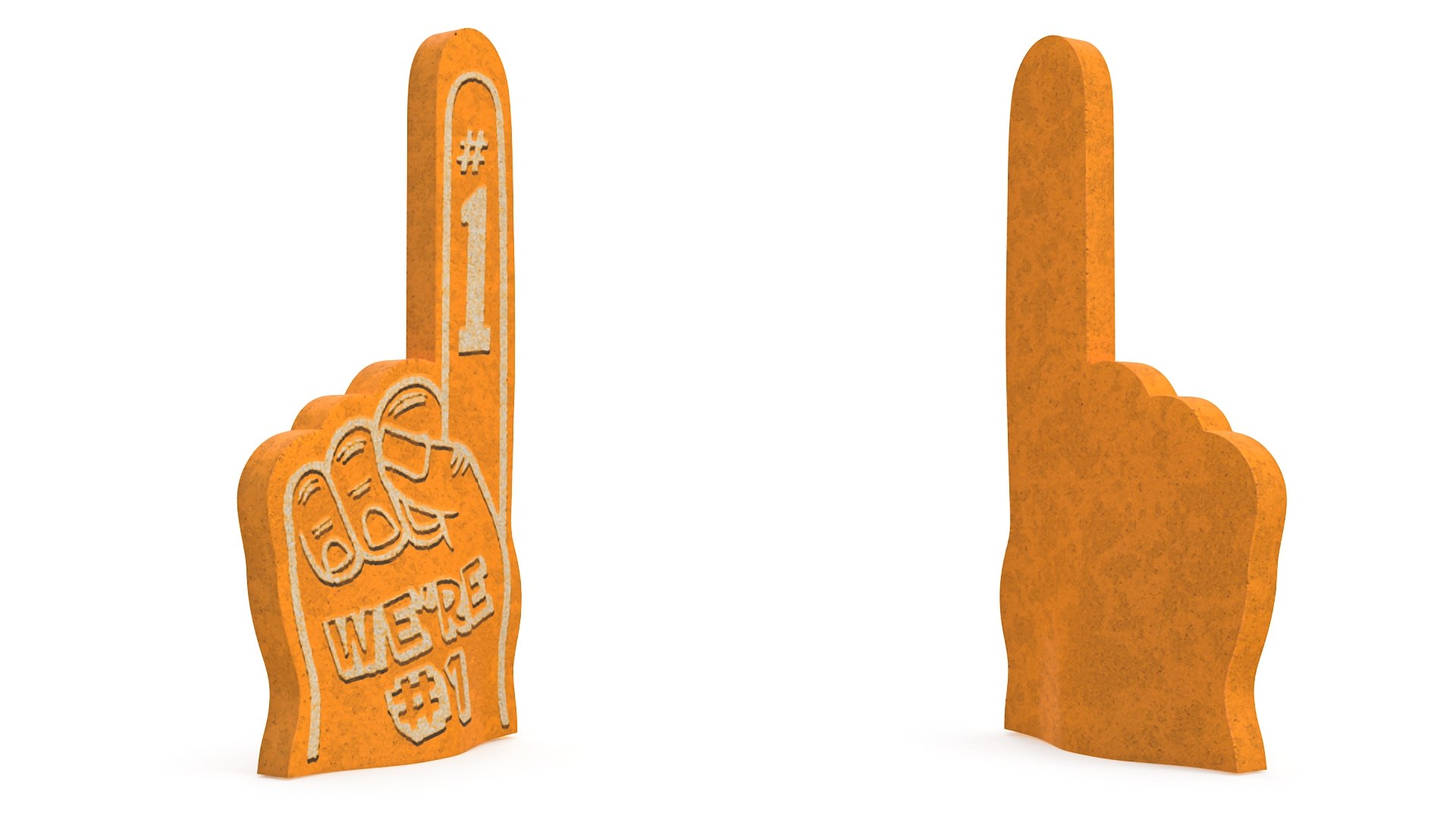 3D Foam Hand Yellow - TurboSquid 2277724