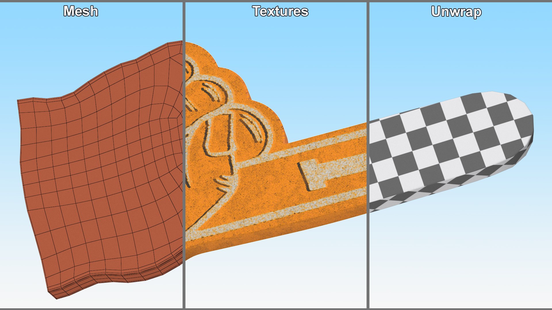 3D Foam Hand Yellow - TurboSquid 2277724