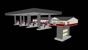 Free 3D Gas Station Models - Available For Download On TurboSquid