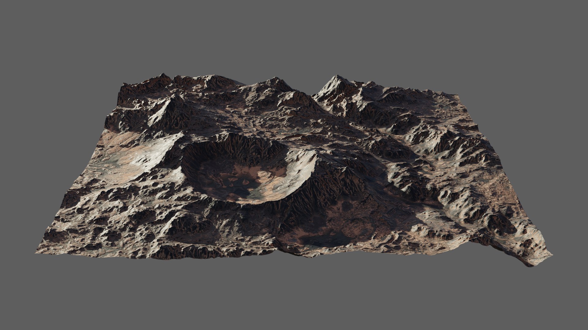 8K Detailed Crater Landscape 3D Model - TurboSquid 1816990