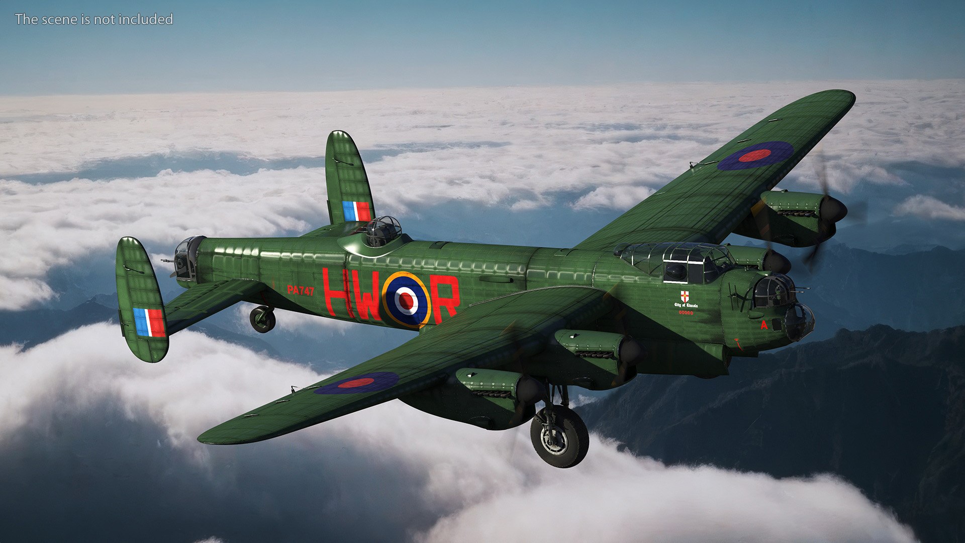 3D Avro Lancaster Four Engined Heavy Bomber - TurboSquid 2292314