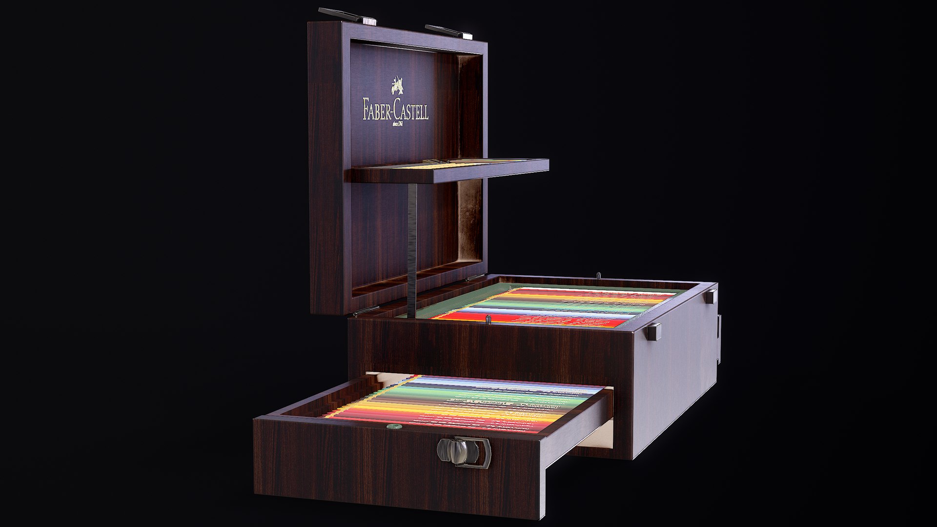 3D Model Faber-Castell Drawing Set - Art And Graph PBR - TurboSquid 1796660