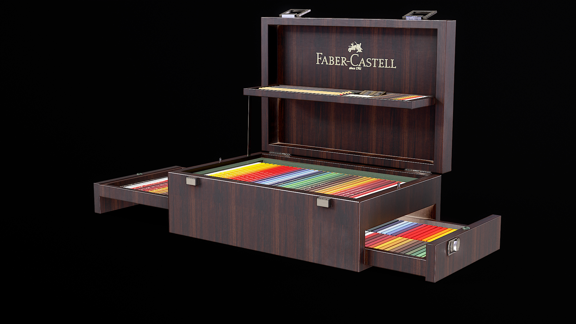 3D Model Faber-Castell Drawing Set - Art And Graph PBR - TurboSquid 1796660