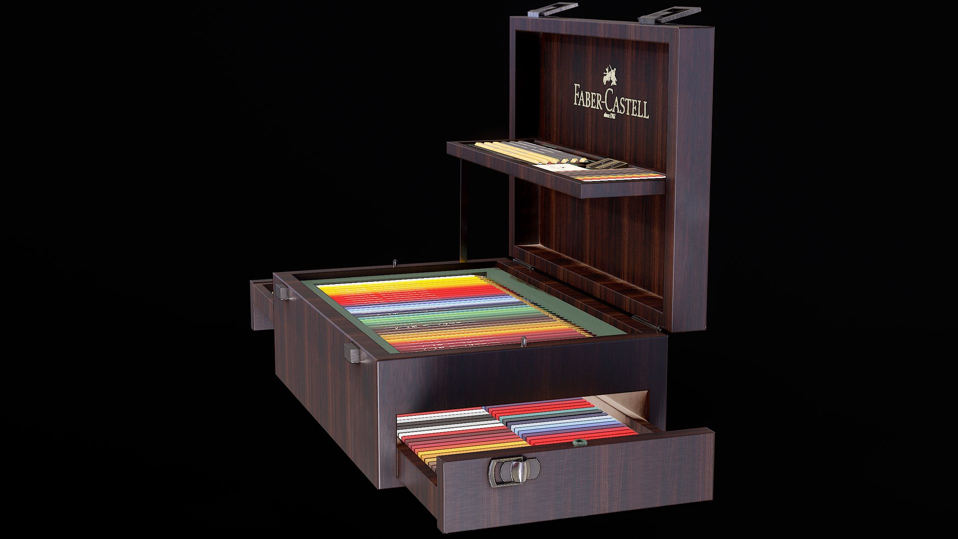 3D Model Faber-Castell Drawing Set - Art And Graph PBR - TurboSquid 1796660