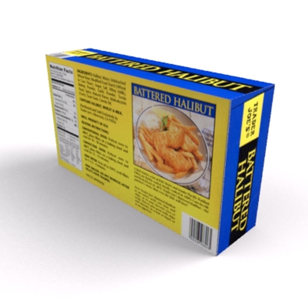 Box Fish Sticks 3d Model