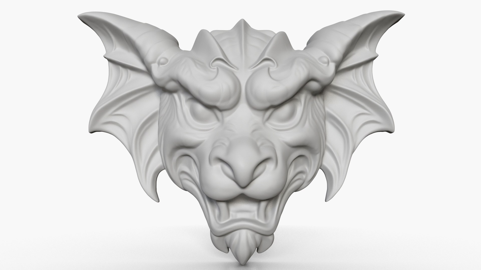 Gargoyle Head Relief 5 3D Model - TurboSquid 2289090
