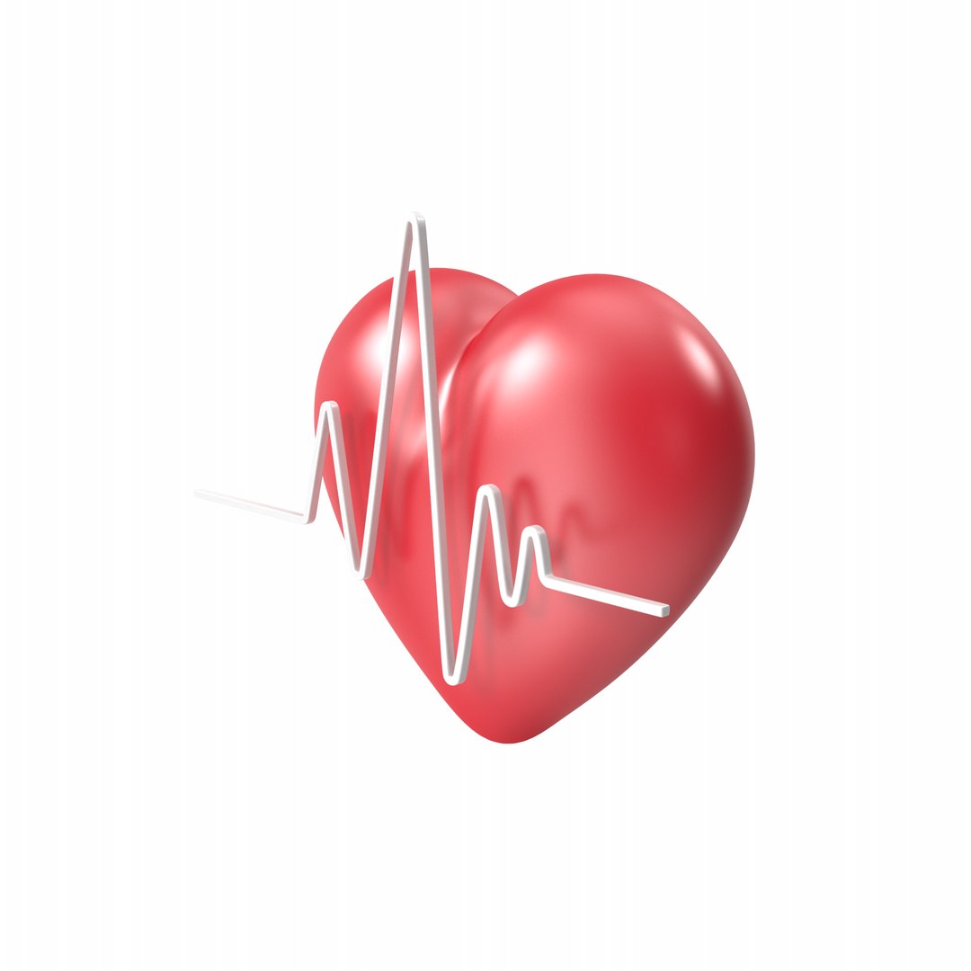 Hear Cardio Cartoon 3D Model - TurboSquid 2266082