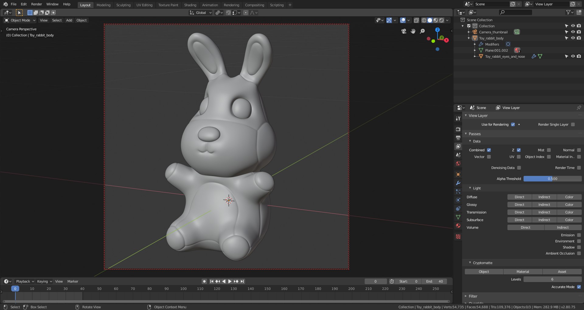 Rabbit Toy 3D Model - TurboSquid 1432410