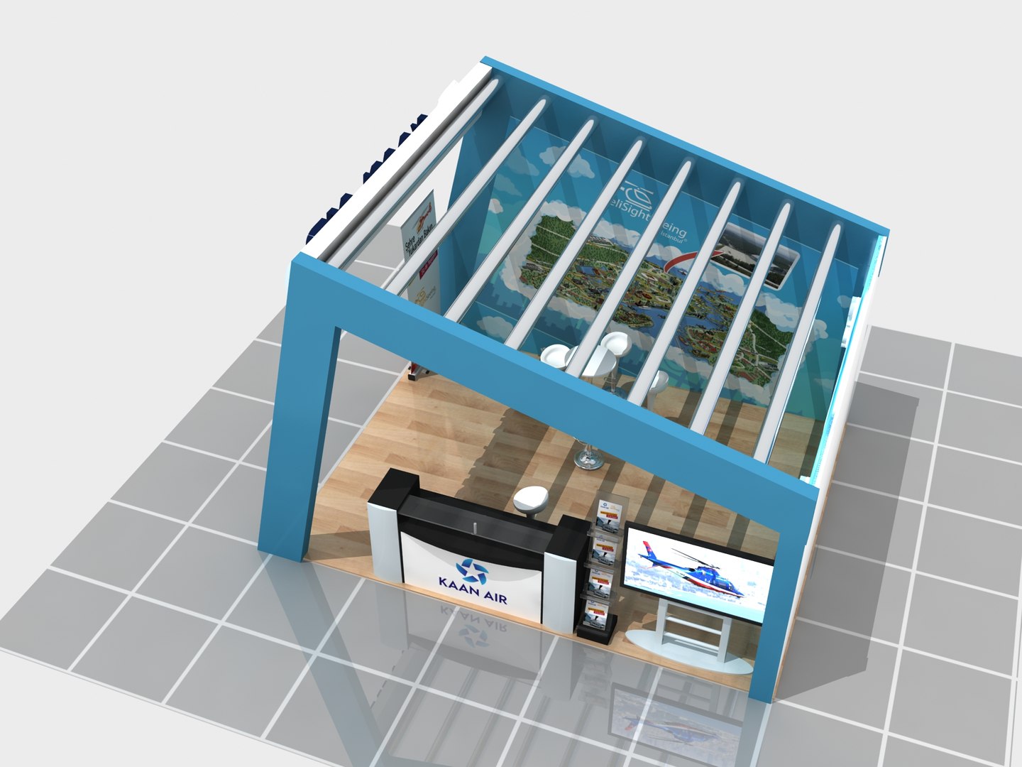 3D Modern Fair Stand - TurboSquid 1569575