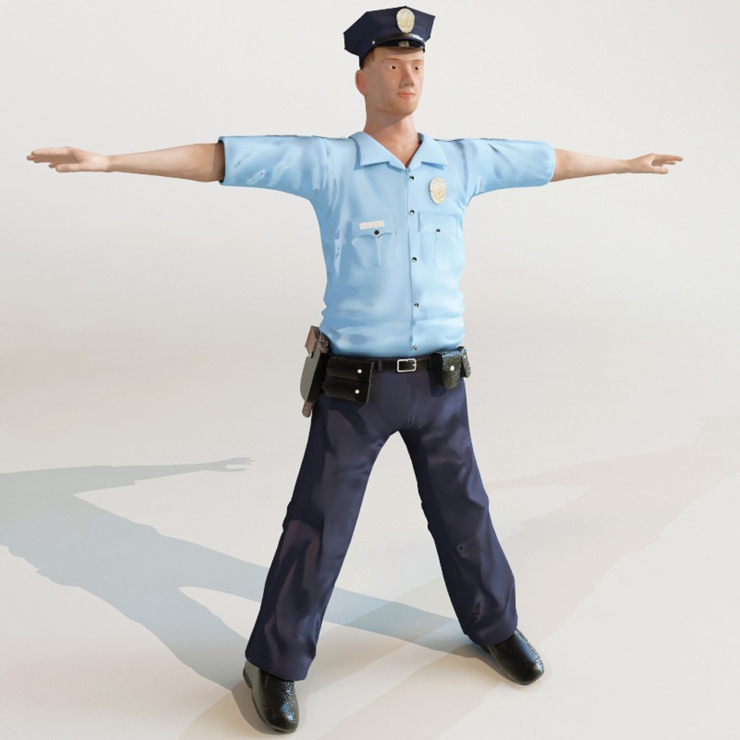 policeman modelled 3d model
