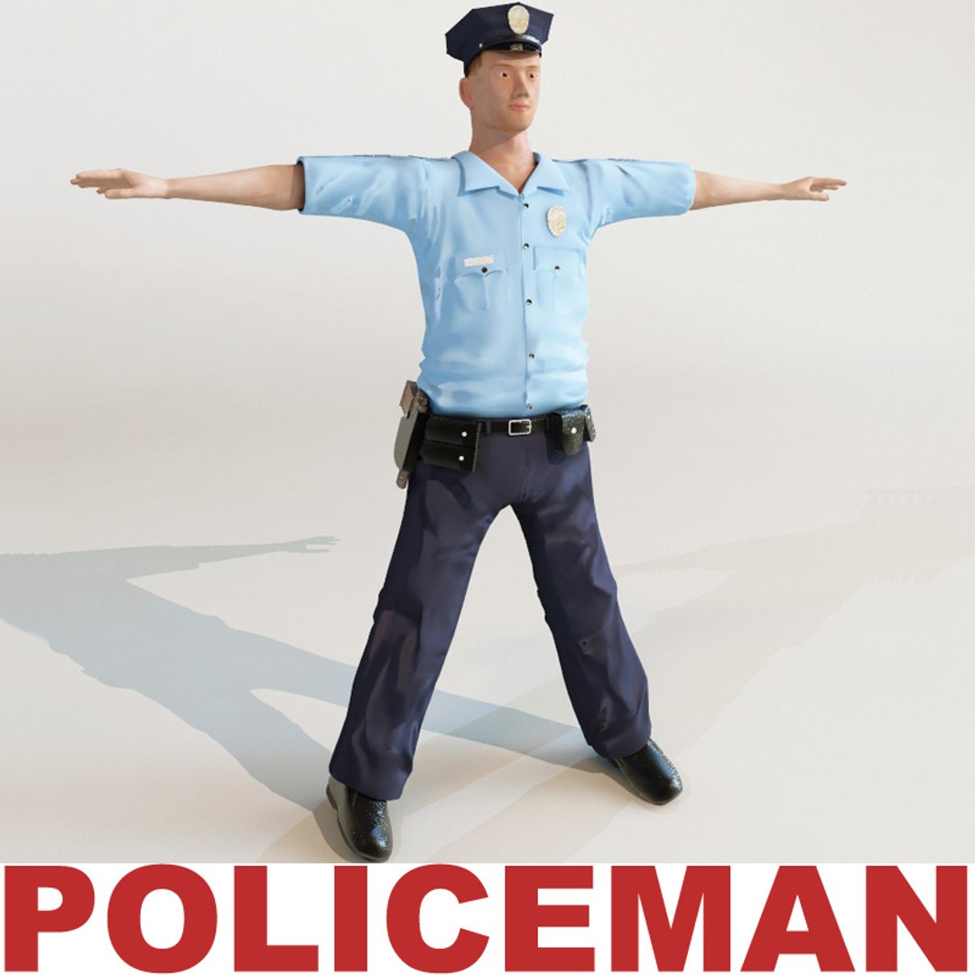 policeman modelled 3d model