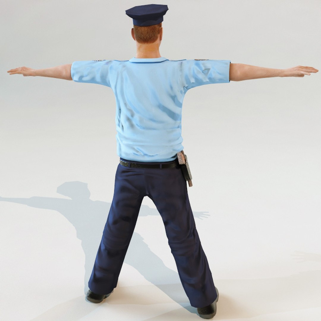 policeman modelled 3d model