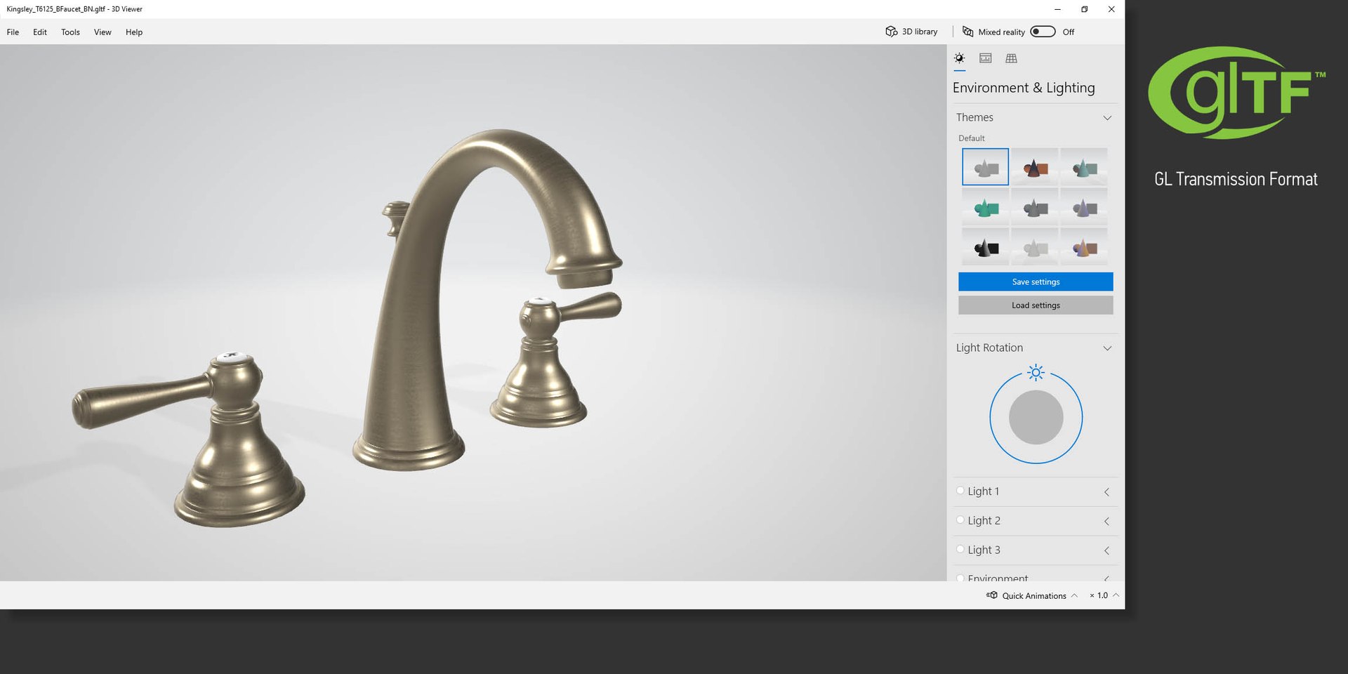 Moen Kingsley T6125bn Two-handle 3D - TurboSquid 1575902