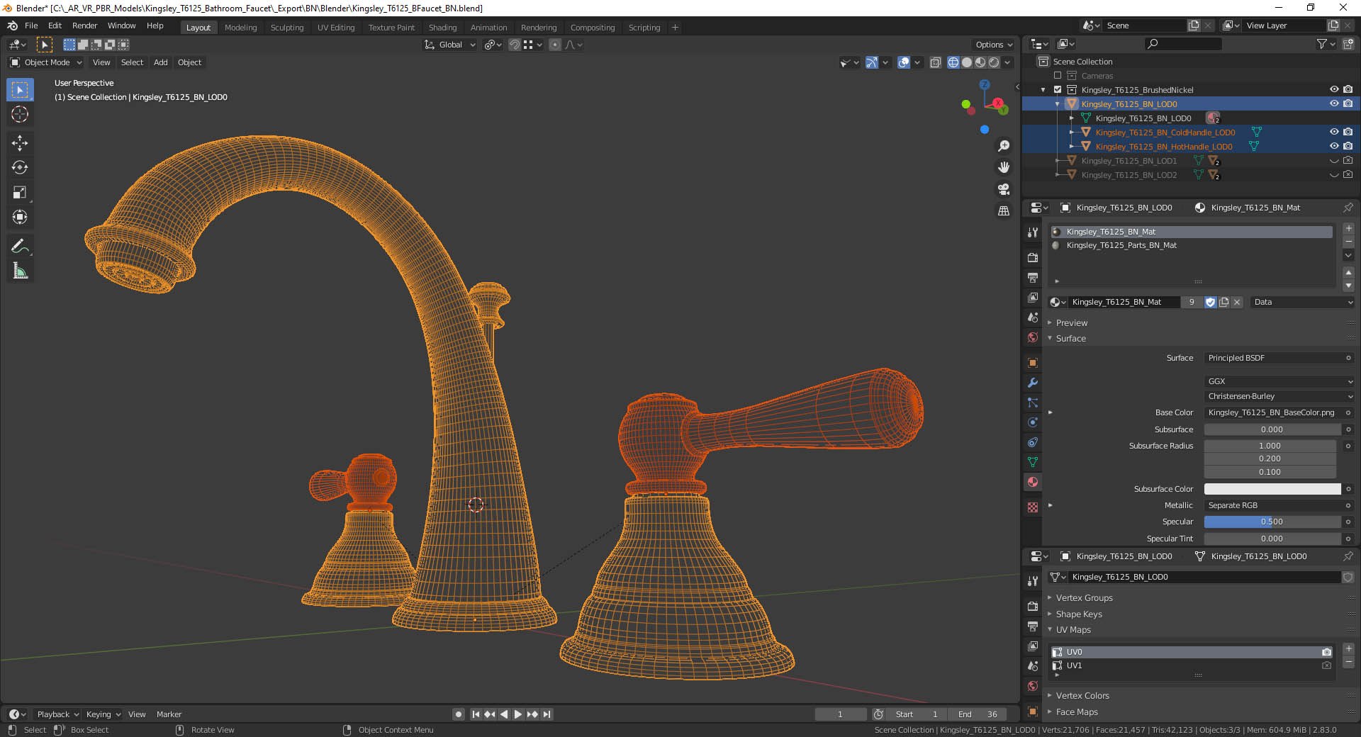 Moen Kingsley T6125bn Two-handle 3D - TurboSquid 1575902