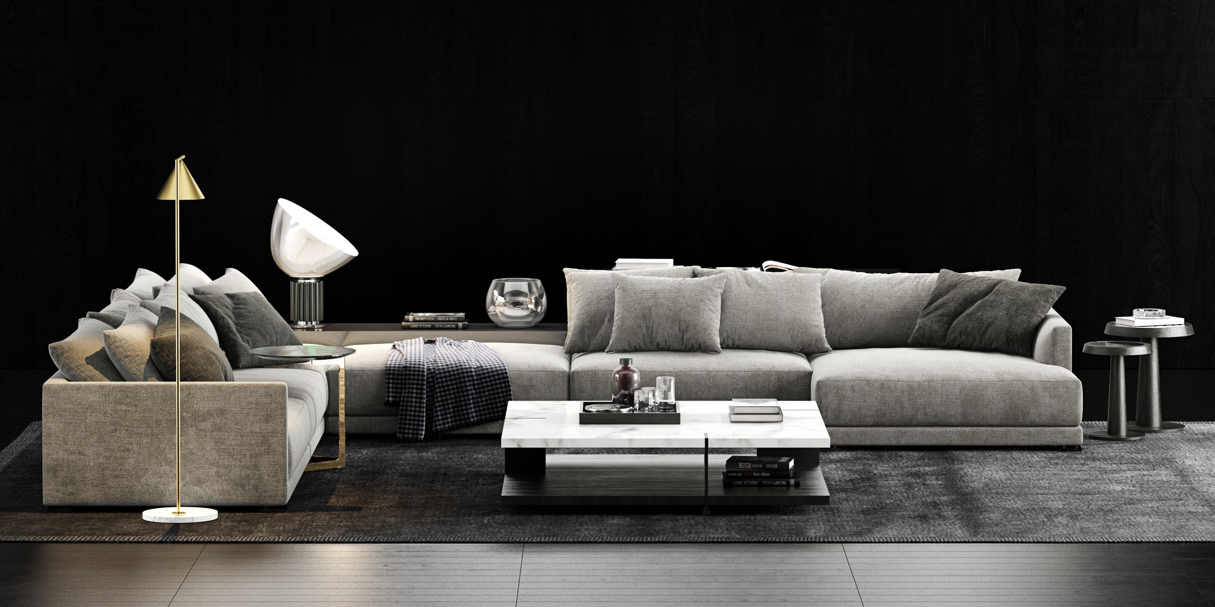 Poliform bristol sofa 2 3D model - TurboSquid 1591146